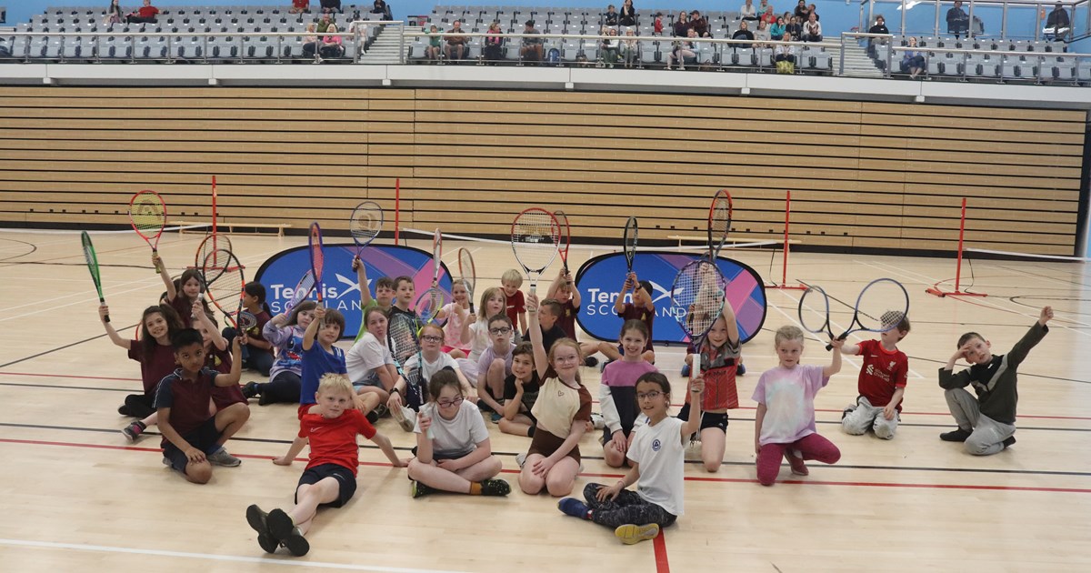 Schoolchildren compete in 'Tag Team' tennis tournament