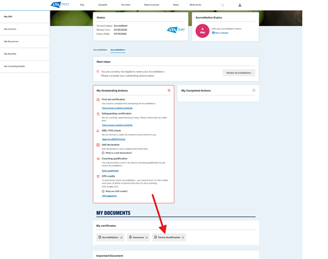 Where can I download my qualification certificate?