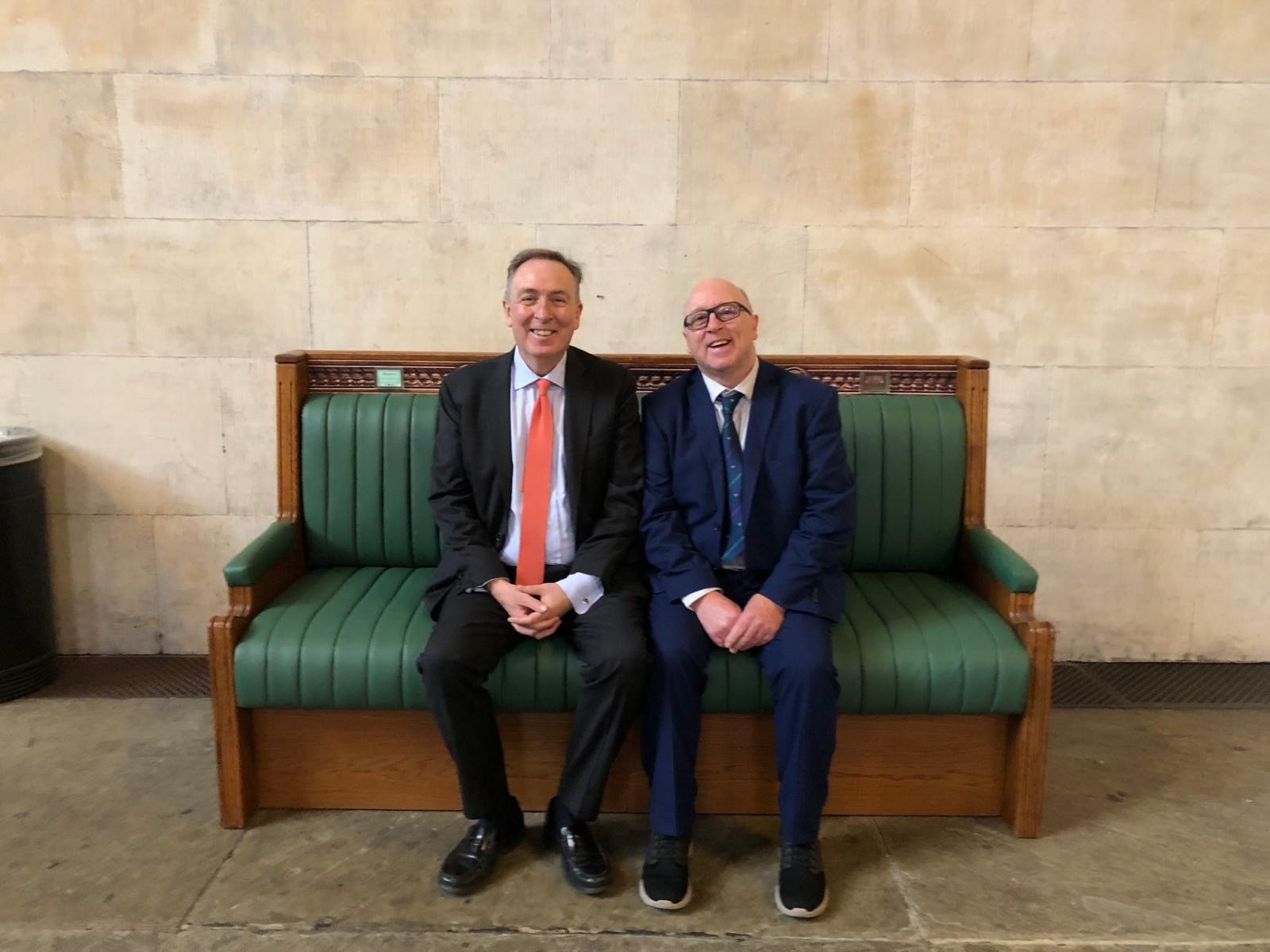 Chris Hill attends Parliamentary park tennis event